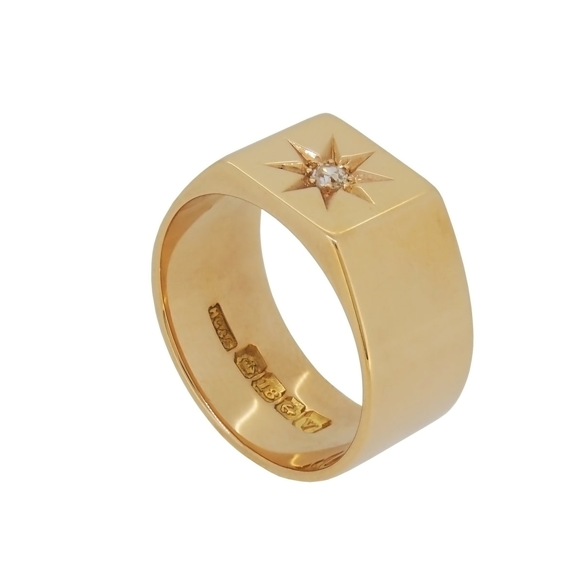 Diamond Set Rectangular Signet Ring - News - Andrew Lamputt Silversmith ...